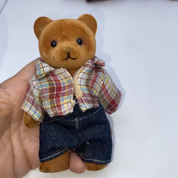 Toys | Vintage Flocked Bear Family | Poshmark